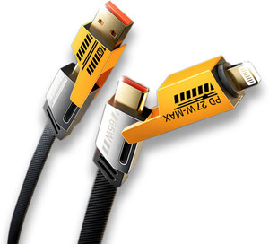 MAK USB Type C Cable 6 A 1.5 m Braided 4 in 1 65W Lightning Fast ...