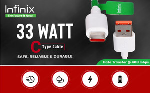 Infinix USB Type C Cable 1 m 33 Watt Model No.C033-C - Infinix ...
