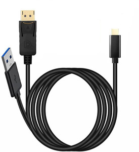 REC Trade USB Type C Cable 1.8 m Type C to DisplayPort Cable with USB ...