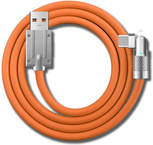 RHONNIUM USB Type C Cable 1 m Anti-break 180 Rotate TPE Data Cable ...