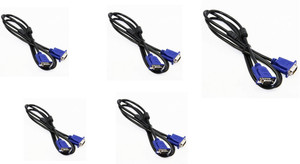 C Computer VGA Cable 1.8 m 5 PACK VGA CABLE - C Computer : Flipkart.com
