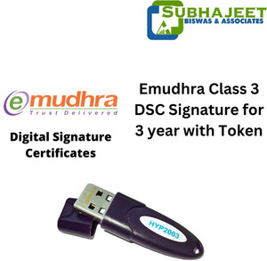 eMudhra Class 3 DSC Signature For 3 Year with Token 3.1 Mbps Data Card ...