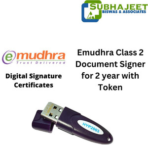 eMudhra Class 2 Document Signer for 2 year with Token 3.1 Mbps Data ...