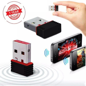 plusone Mini Wifi Dongle Adapter With Upto 150 Mbps Speed For PC Data ...