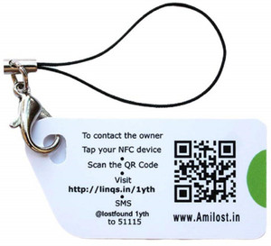 linqs AmILost Smart NFC & QR Code Lost & Found Tag 150 Mbps Data Card ...