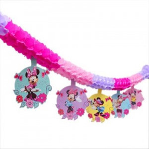 FUNCART Multicolor Minnie Mouse paper garland decoration streamer with ...
