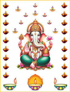 THE ICANS Multicolor DEEPAM STICKER / DEEPAM GARLAND _ PER PACK OF 15 ...