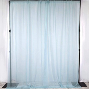 RKY Light Blue Color Backdrop Decoration Cloth with Sheer net Curtain ...