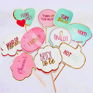 Partywala Bride To Be Prop Stick (Pack Of 10Pcs) Photo Booth Board ...