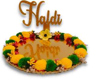 Unique Palette Decorative Haldi Mehndi Platter Handmade Thali for ...