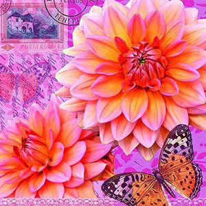 Get Inspired Summer Dahlia Decoupage Tissue paper p/k 20 Matte Finish ...