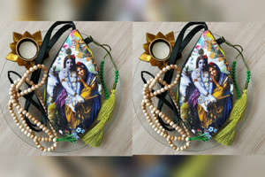 Mangalarts Vrindavan Combo 2 chanting bag with 2 Tulsi mala /, (pack of ...