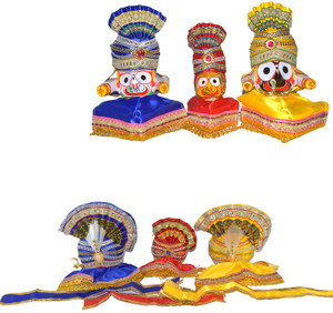 Real Craft Complete Pagadi Dress Set for 8 Jagannath Idol Dress Price ...
