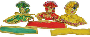 Real Craft Enhance Your Pooja Space: Jagannath Pagadi and Attire Set (4 ...