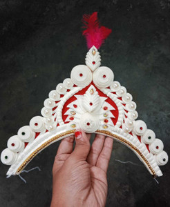 BengCraft Solar Biyer Mukut Topor Bengali Wedding Bridal Shola Crown ...
