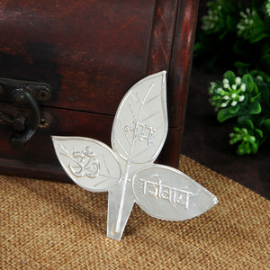 Nakoda Store PURE SILVER Bel Patra for Lord Shivji Pooja Decorative ...