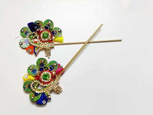 radha krishnam poshak /Laddu Gopal Jarkan Basuri/Krishna Basuri/ 2 Pcs ...