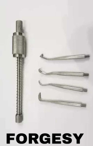 Forgesy Dental Crown Remover Set of 4 Tip Stainless Steel Dental ...