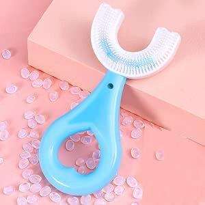 Dhanyata Toothbrush for Kids with U Shaped Silicone Brush Head Ultra ...