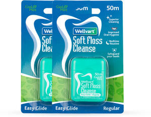 Wellvart Cool Mint Waxed Floss | Buy Oral/Dental Care Products in India ...