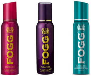 FOGG Essence 120 ML , Paradise 120ML & Majestic 120Ml Perfume Body ...