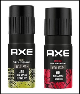 AXE Pulse + Intense deodorant Body spray 150 ml pack*2 Deodorant Spray ...