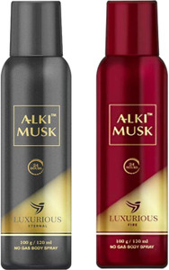 alki musk Luxurious ETERNAL and FIRE No Gas Body Spray Combo Body Spray ...