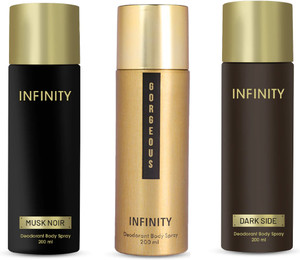 INFINITY Dark Side, Musk Noir & Gorgeous Deo Luxury Premium Deodorant ...