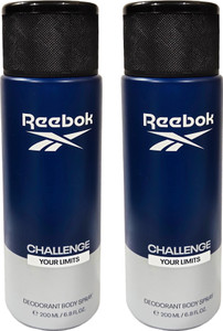 REEBOK Challenge deodorant body spray each Pack2x200 ml Rise to the ...