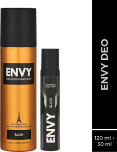 Envy Rush Body Deo 120 ml & Blaze Nano 30 ml Deodorant Spray - For Men ...