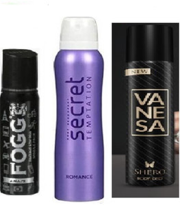 FOGG Amaze 25ml & secret romance 50ml-shero 30ml- Deodorant Spray ...