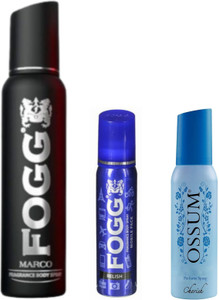 FOGG DEO MARCO 120 ML& (RELISH+CHERISH)25 ML (SET OF 3) Body Mist - For ...