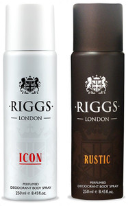 RIGGS London Icon + Rustic Combo Pack Deodorant Spray - For Men - Price ...