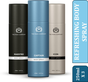 THE MAN COMPANY Captain, Maestro and Icon 3 x 250ml | Long-Lasting ...