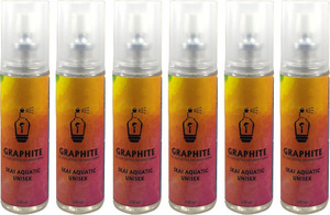 GRAPHITE skai aquatic unisex pack of 6 Deodorant Spray - For Men ...