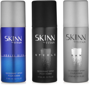 SKINN by TITAN Premium Deo Bundle pack of 3 Men Deodorant Spray - For ...
