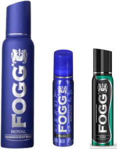 FOGG ROYAL 120 ML (RELISH+RUSH)25 ML POCKET PERFUMES Body Spray - For ...