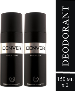 DENVER NEW Black Code Body Deodorant Spray - For Men - Price in India ...