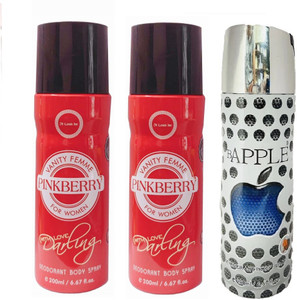 St. Louis 2 PINKBERRY DEODORANT,1 BAPPLE DEODORANT, 200 ML EACH , PACK ...