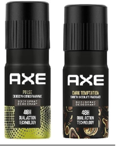 AXE Pulse + Dark Temptation deodorant spray 150 ml pack 2 Deodorant ...