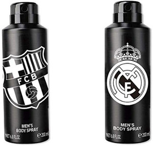 FC Barcelona Sensitive skin REALMADRID AND FCB BLACK Body Spray - For ...