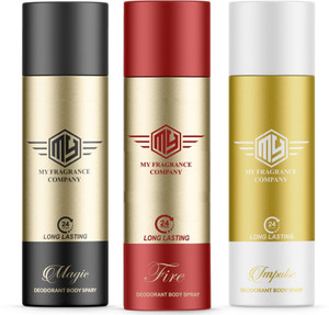 My Fragrance Deodorant Set Original Magic-Fire-Impulse For Men & Women ...