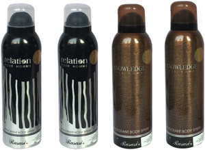 RASASI 2 RELATION, 2 KNOWLEDGE (PACK OF 4) Body Spray - For Men - Price ...