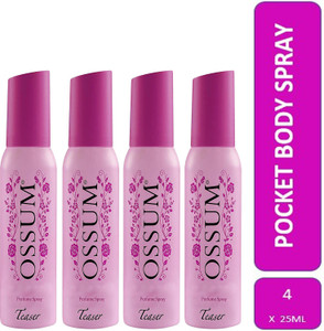 OSSUM Teaser Pocket Perfum Pack Of (4x25ml) Body Spray - For Women ...
