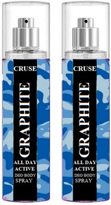 GRAPHITE cruise all day active 100ml pack of 2 Body Spray - For Men ...