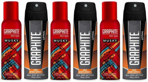 GRAPHITE LETHALE -3 ,MUSKY-3 PACK OF 6 HH1 Deodorant Roll-on - For Men ...