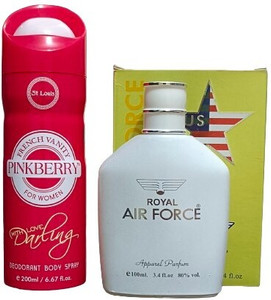 St. Louis PINKBERRY DARLING DEODORANT 200 ML AND ROYAL AIRFORCE PERFUME ...