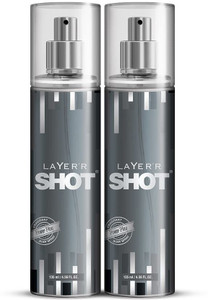 LAYER'R SHOT POWER PLAY COMBO PACK OF (2x135ML) Body Spray - For Men ...