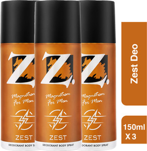 Z - Magnetism for Men Z VARIANT ZEST DEO PACK OF 3 Deodorant Spray ...