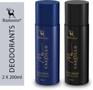 RAMSONS MY CASTILLO BLUE MOON & MY CASTILLO BLACK AMBER Combo Deodorant ...
